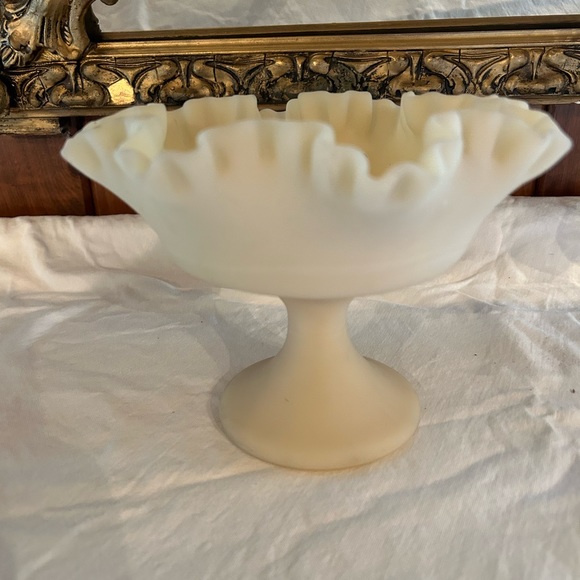 Accents | Vintage Unmarked Fenton Ruffled Candy Dish | Poshmark